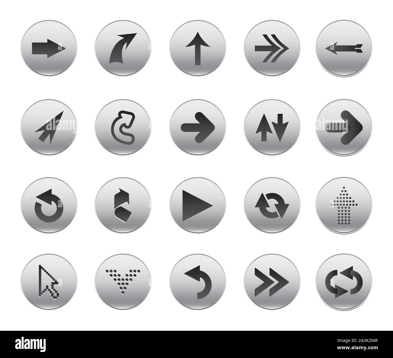 Arrow icon set vector design Stock Vector Image & Art - Alamy