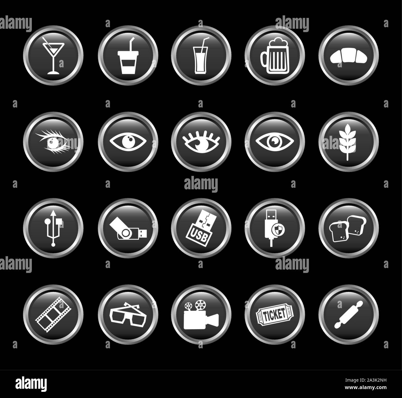 Variety icon set pack vector design Stock Vector Image & Art - Alamy