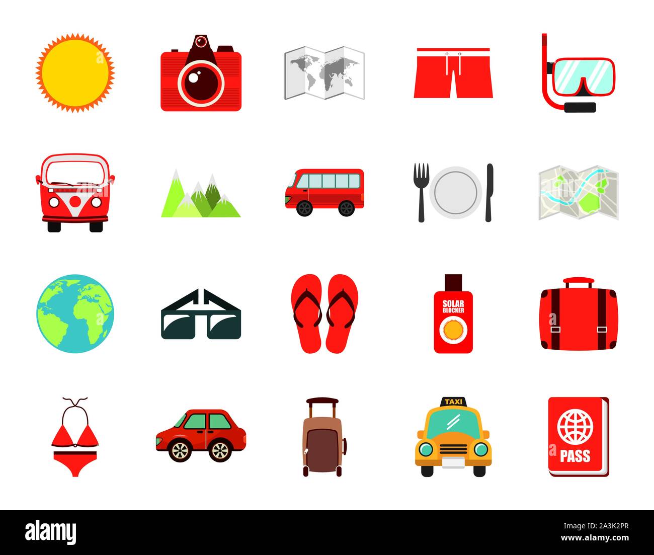 Isolated travel icon set vector design Stock Vector Image & Art - Alamy