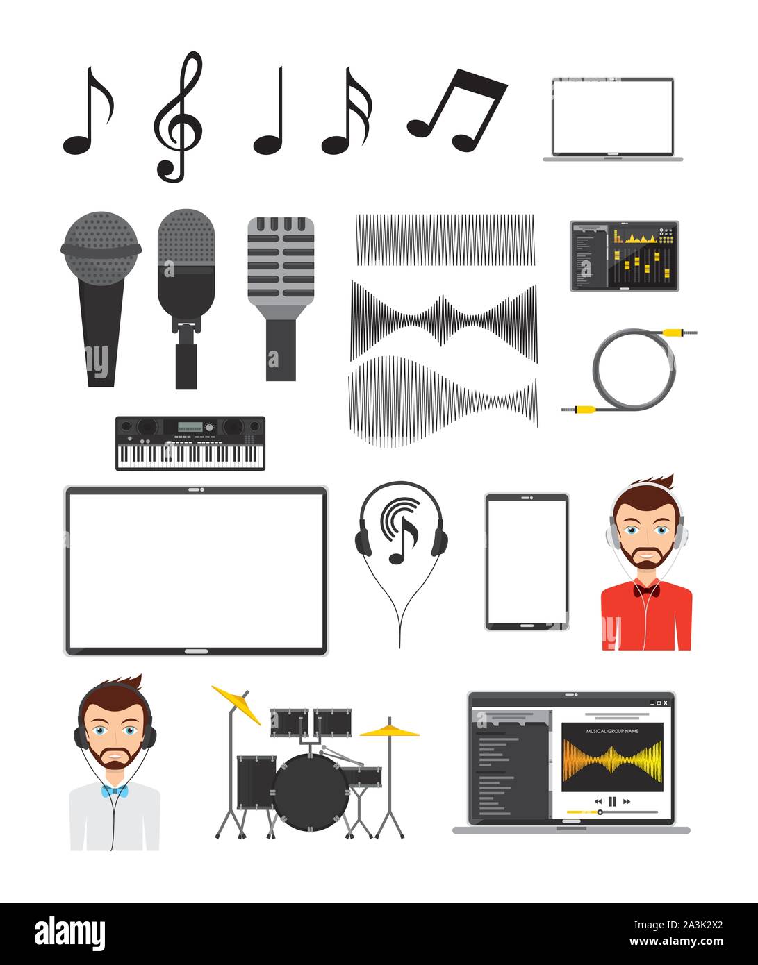 Music icon set vector design Stock Vector Image & Art - Alamy