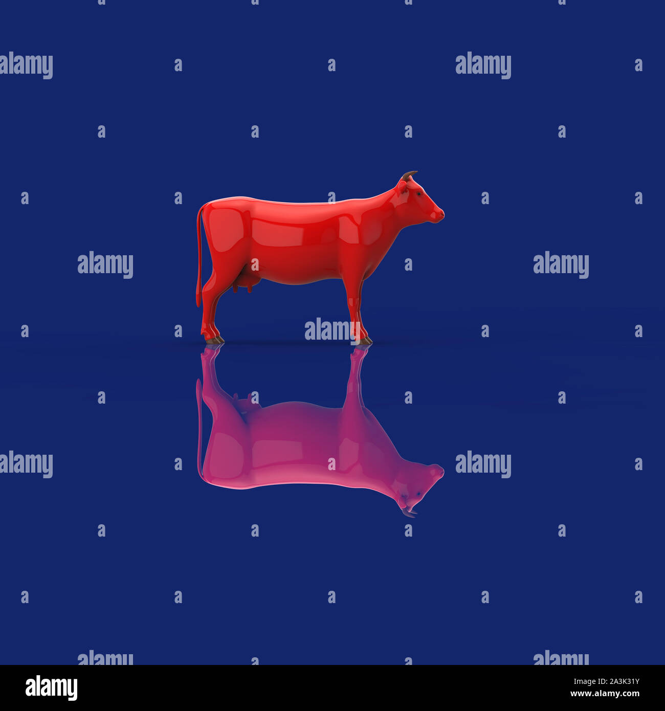 Cow concept - 3D Illustration Stock Photo - Alamy