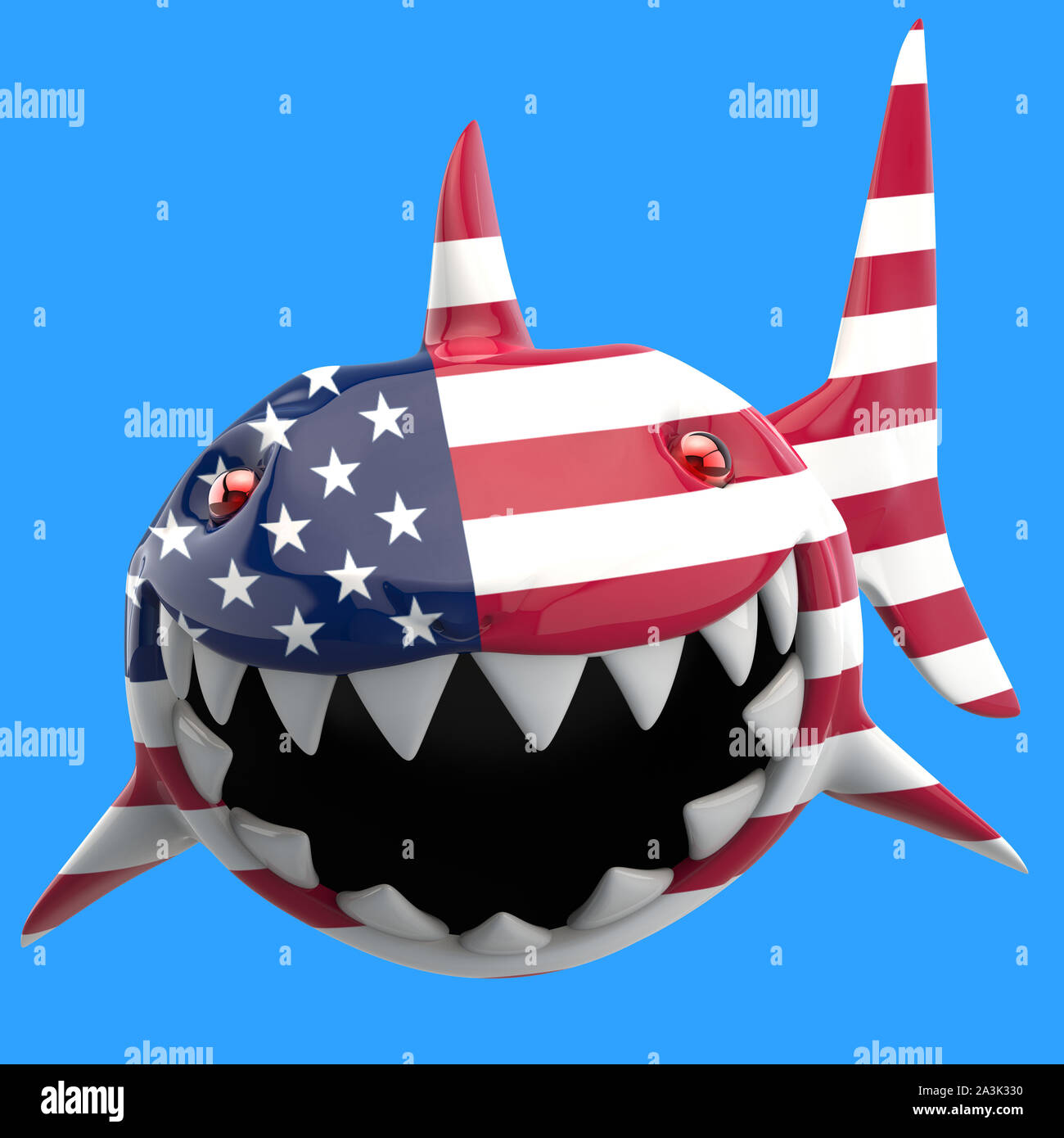 Shark concept - 3D Illustration Stock Photo - Alamy