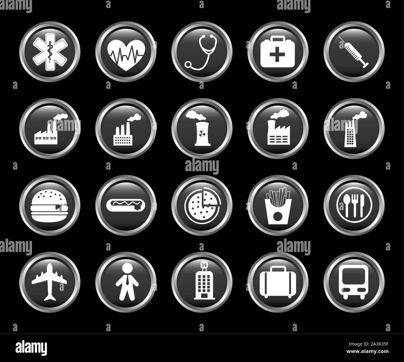 Variety icon set pack vector design Stock Vector Image & Art - Alamy