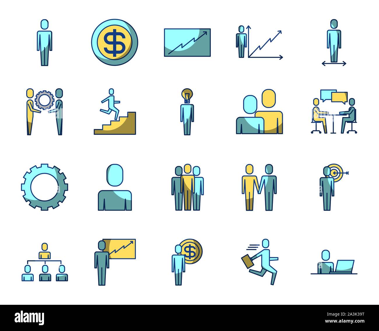 Isolated work and buisness icon set vector design Stock Vector Image ...