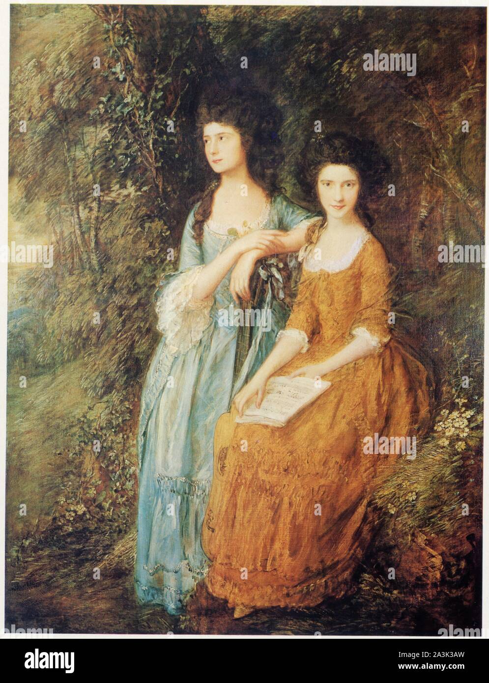 Thomas Gainsborough.elisabeth et mary linley.1772 Stock Photo - Alamy