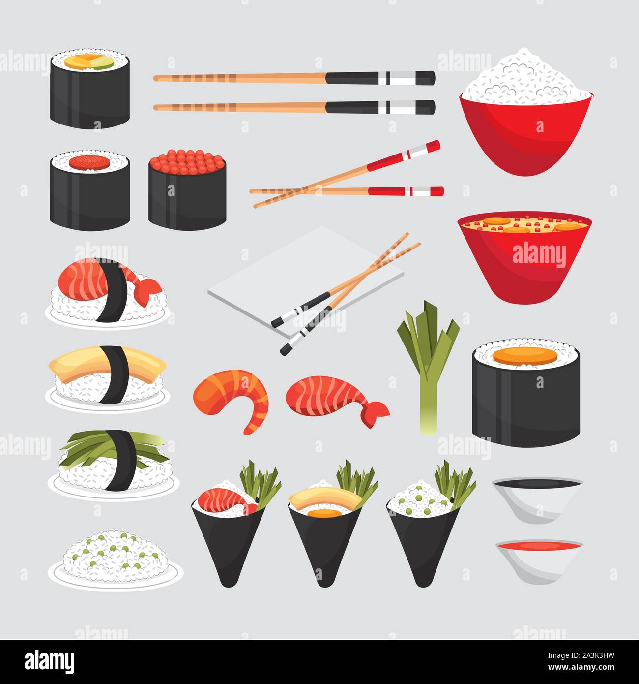 Isolated sushi icon set vector design Stock Vector Image & Art - Alamy