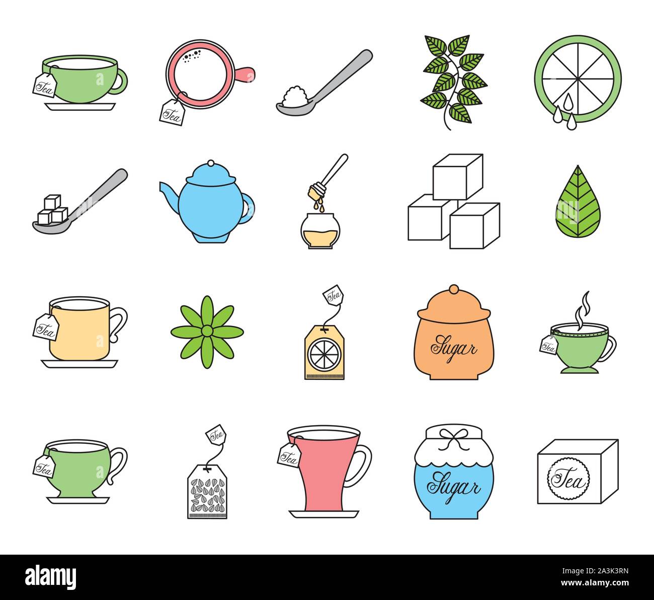 Isolated tea icon set vector design Stock Vector Image & Art - Alamy