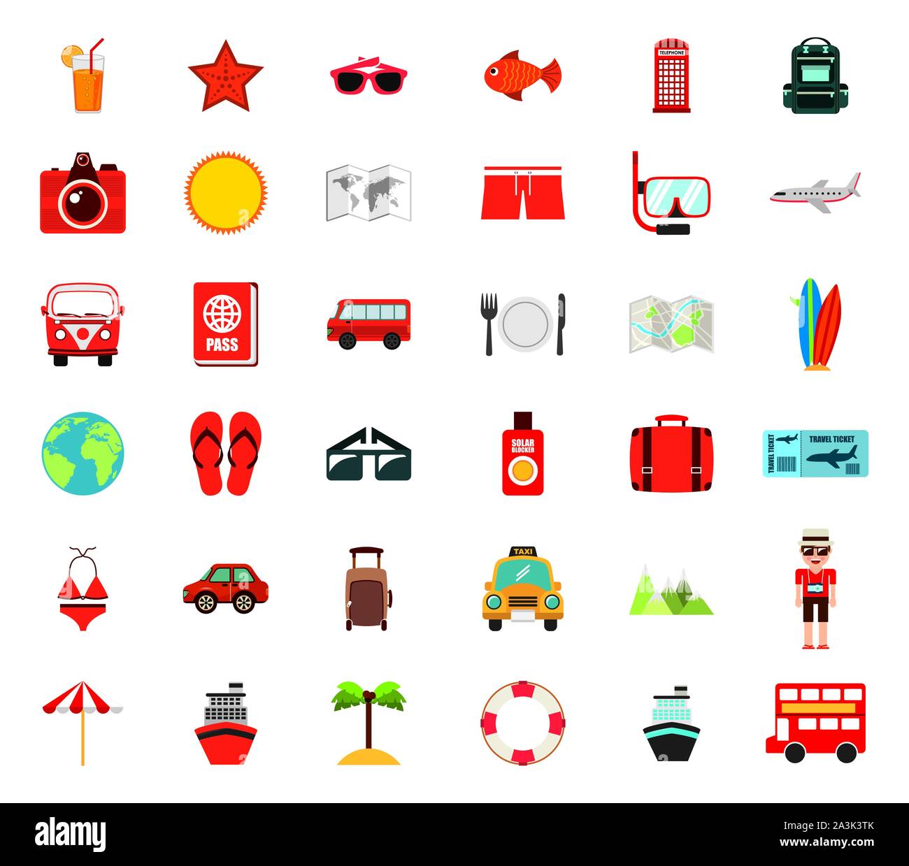Isolated travel icon set vector design Stock Vector Image & Art - Alamy