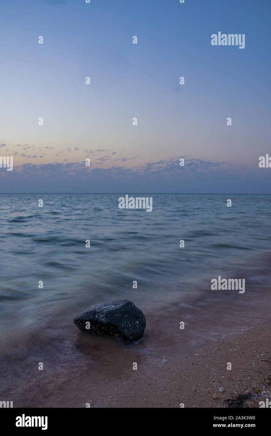 Sunset from the Red Sea beach of Jeddah, Saudi Arabia Stock Photo - Alamy