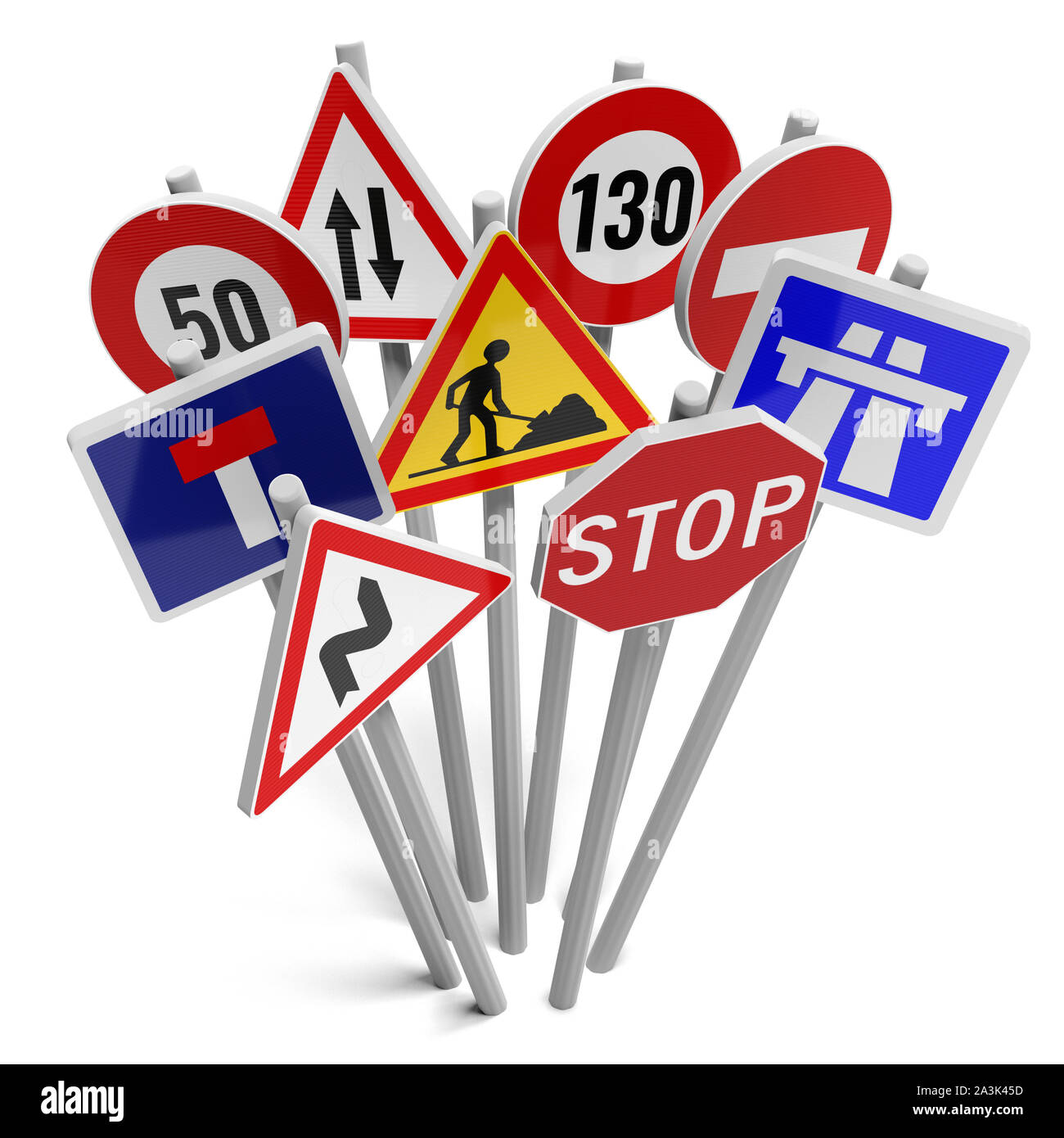 Driving indications Cut Out Stock Images & Pictures - Alamy