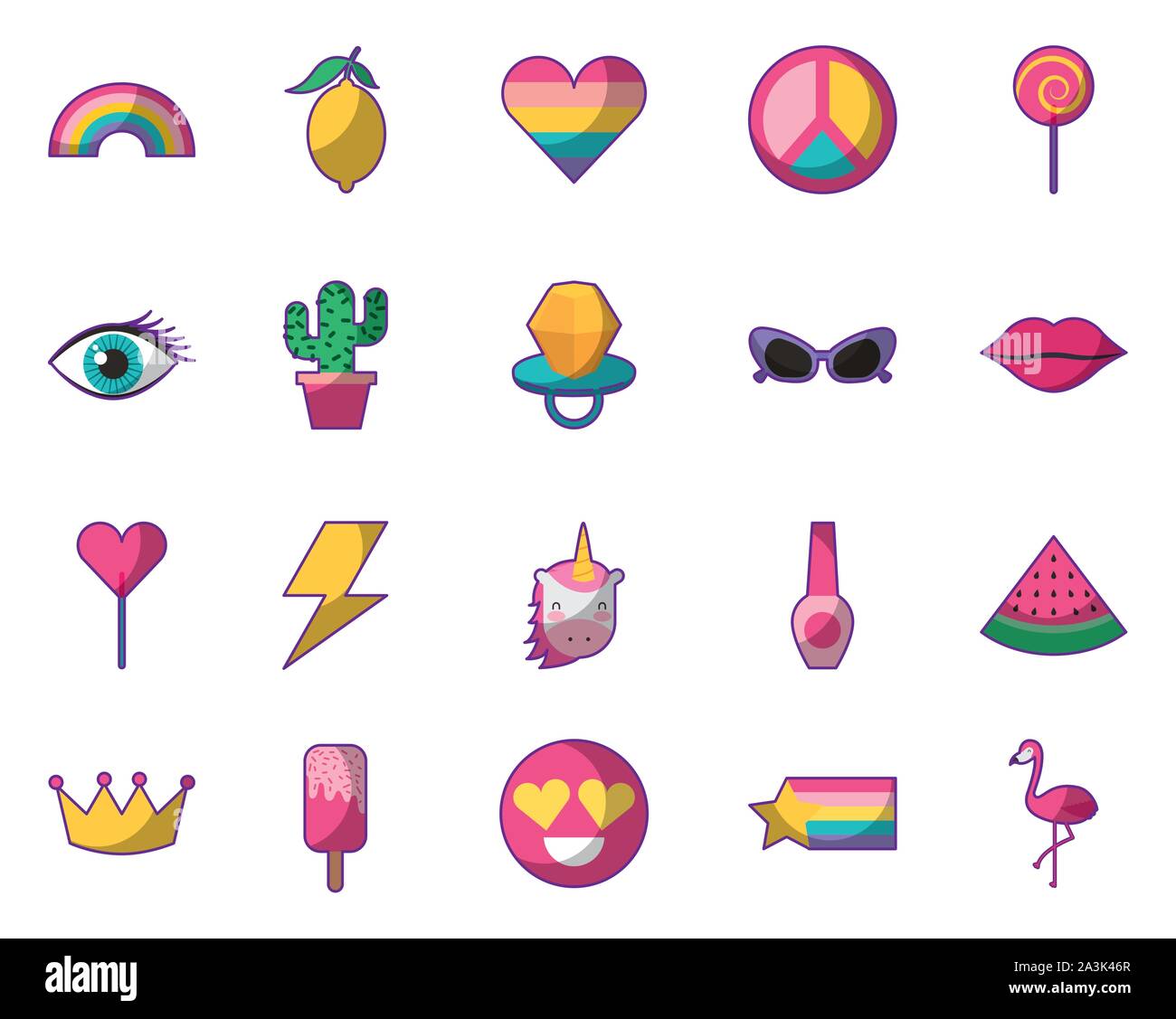 Isolated fashion style icon set vector design Stock Vector Image & Art ...