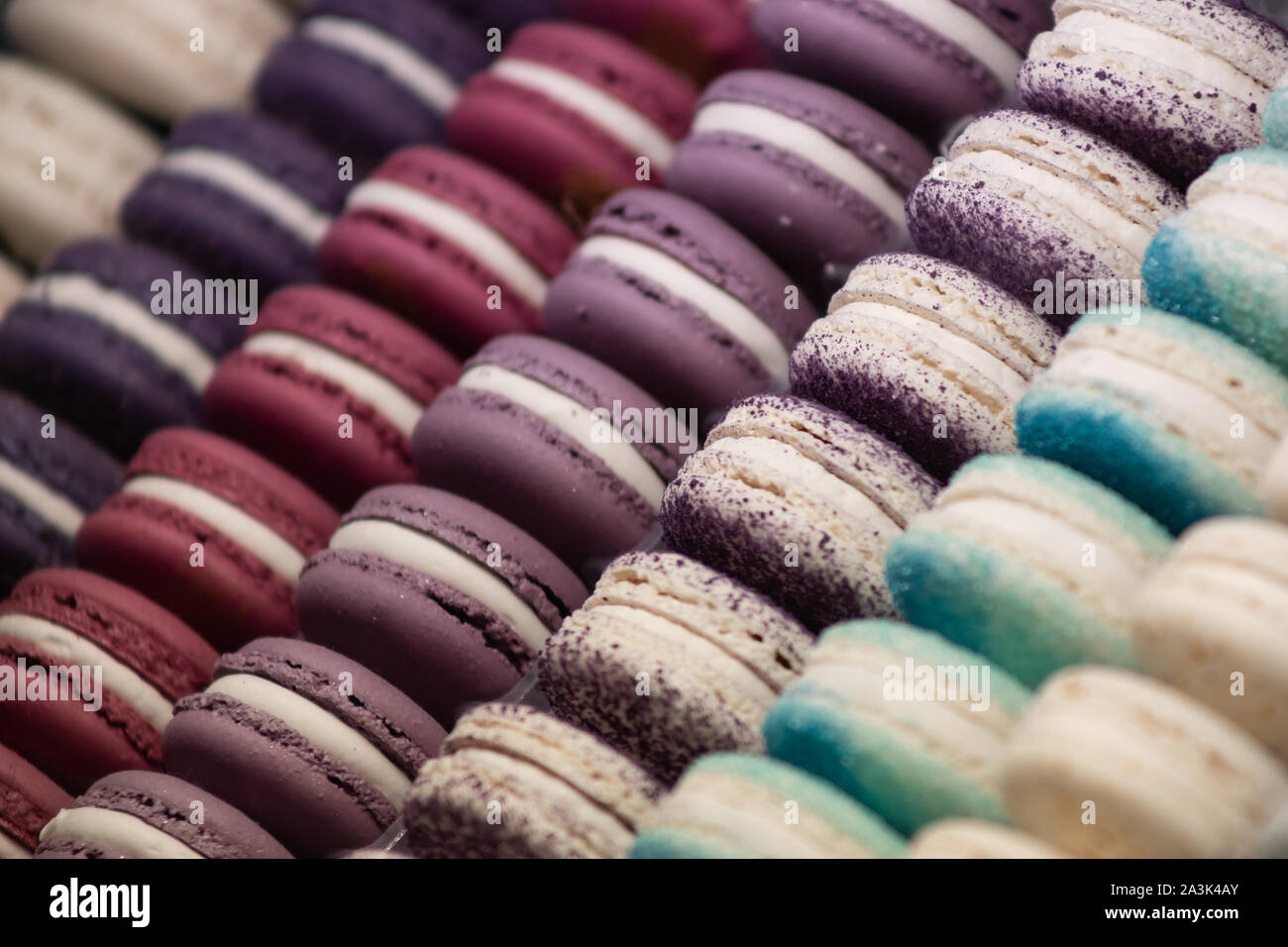 Almond cake macaron with a viscous middle and crispy shell is one of ...