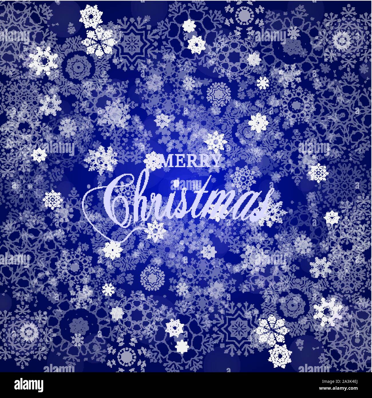 Falling snow element for greeting cards, posters. Merry Christmas ...