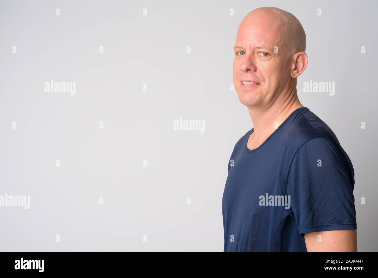 Profile view happy handsome bald hi-res stock photography and images ...