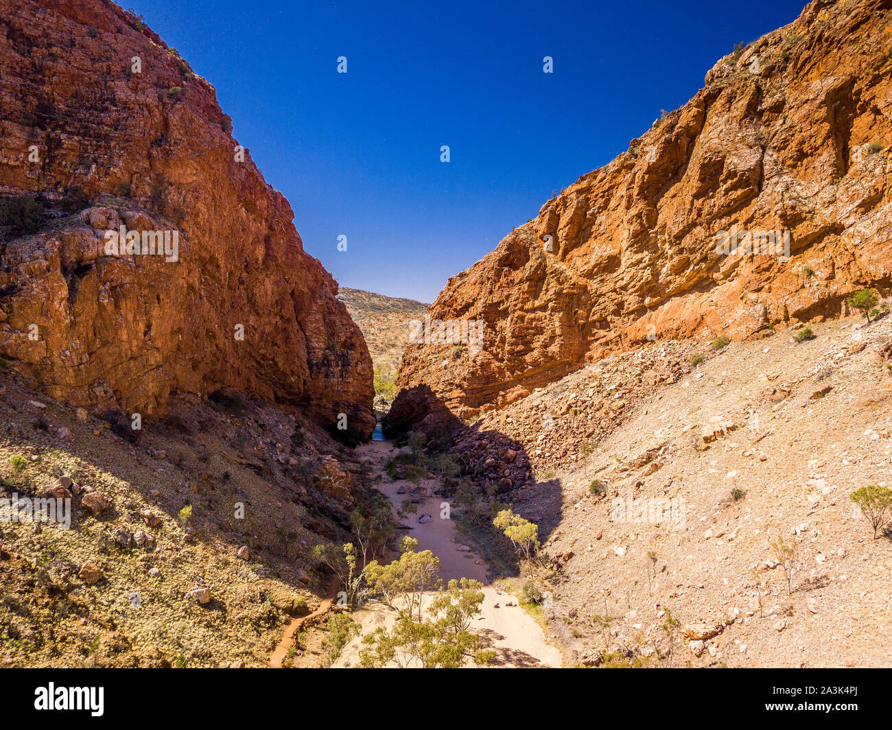 Aerial view of Simpsons Gap in the Northern Territory, Australia Stock ...