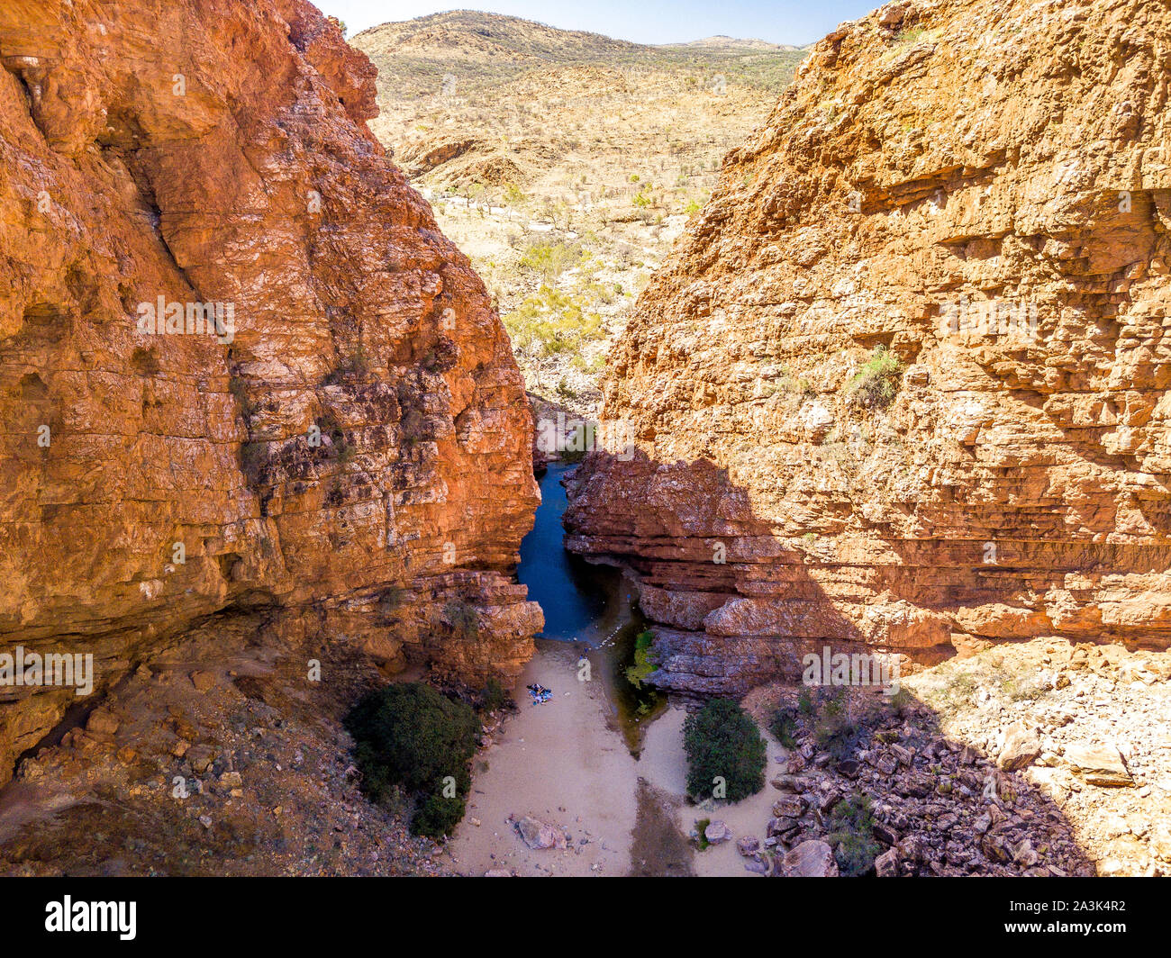 Aerial view of Simpsons Gap in the Northern Territory, Australia Stock ...