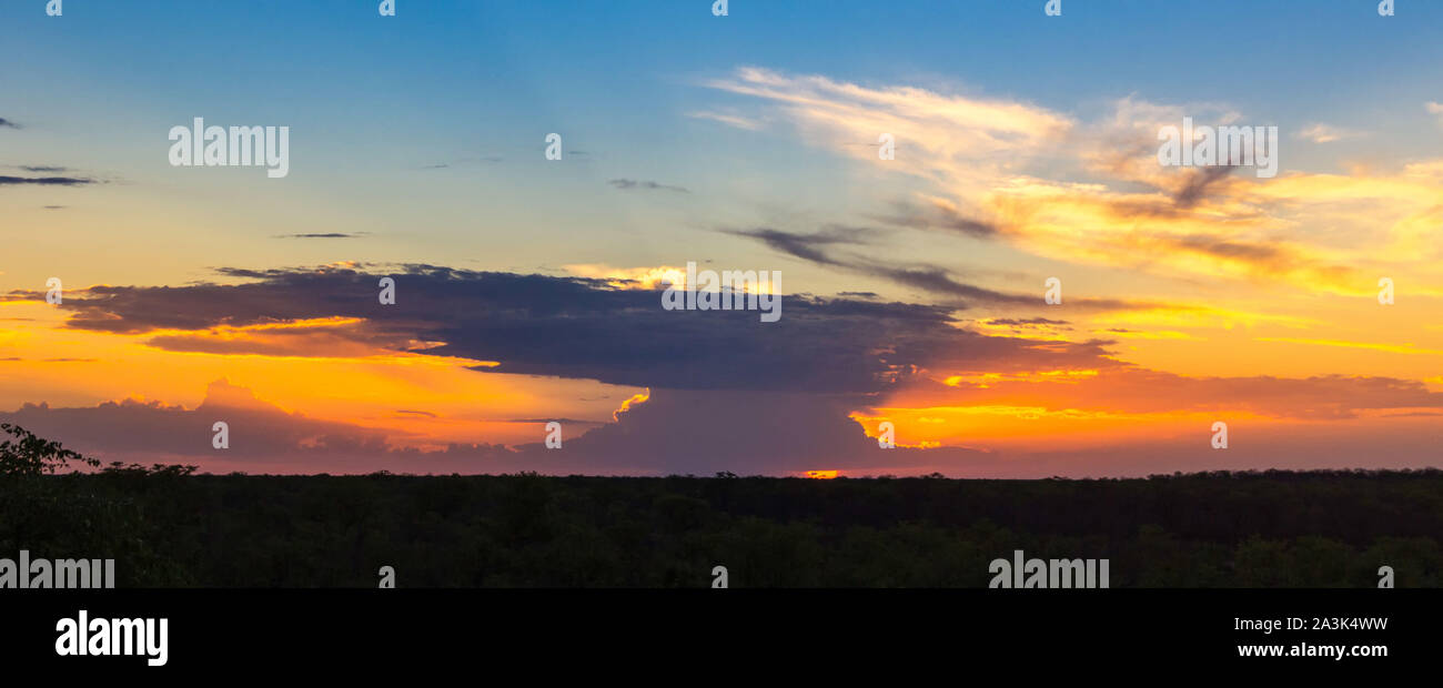 Spectacular cloud formation during sunset, Namibia, Africa Stock Photo ...