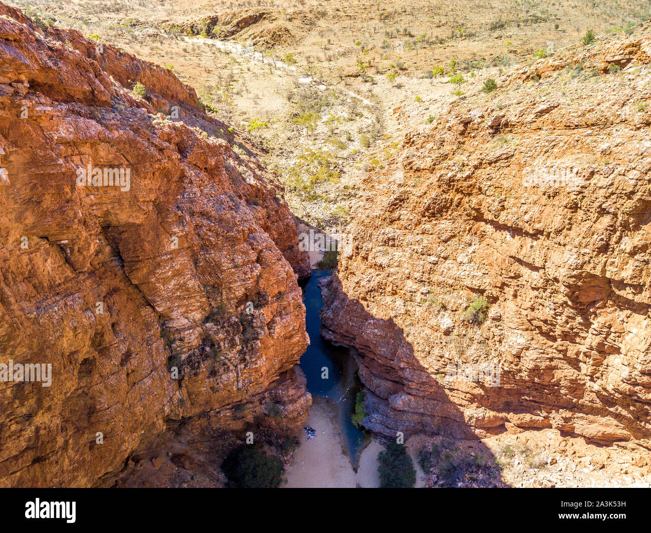 Aerial view of Simpsons Gap and surrounds in the Northern Territory ...