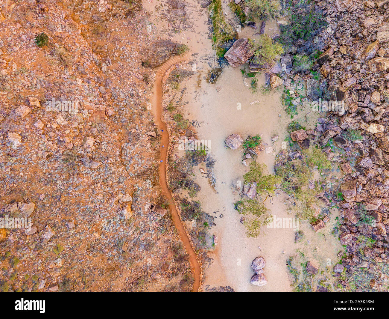 Aerial view of Simpsons Gap and surrounds in the Northern Territory ...