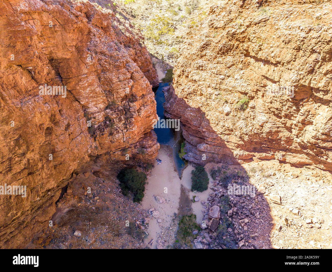 Aerial view of Simpsons Gap and surrounds in the Northern Territory ...