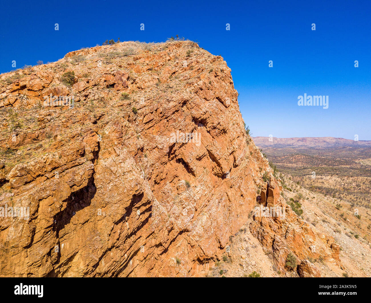 Aerial view of Simpsons Gap and surrounds in the Northern Territory ...