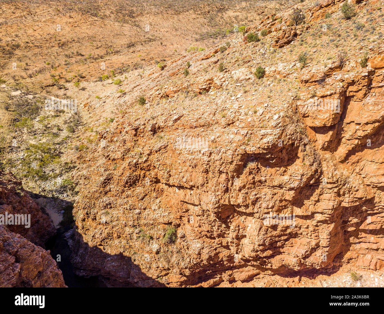 Aerial view of Simpsons Gap and surrounds in the Northern Territory ...