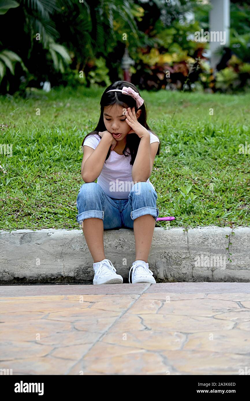 A Minority Girl Child Poor Health Stock Photo - Alamy