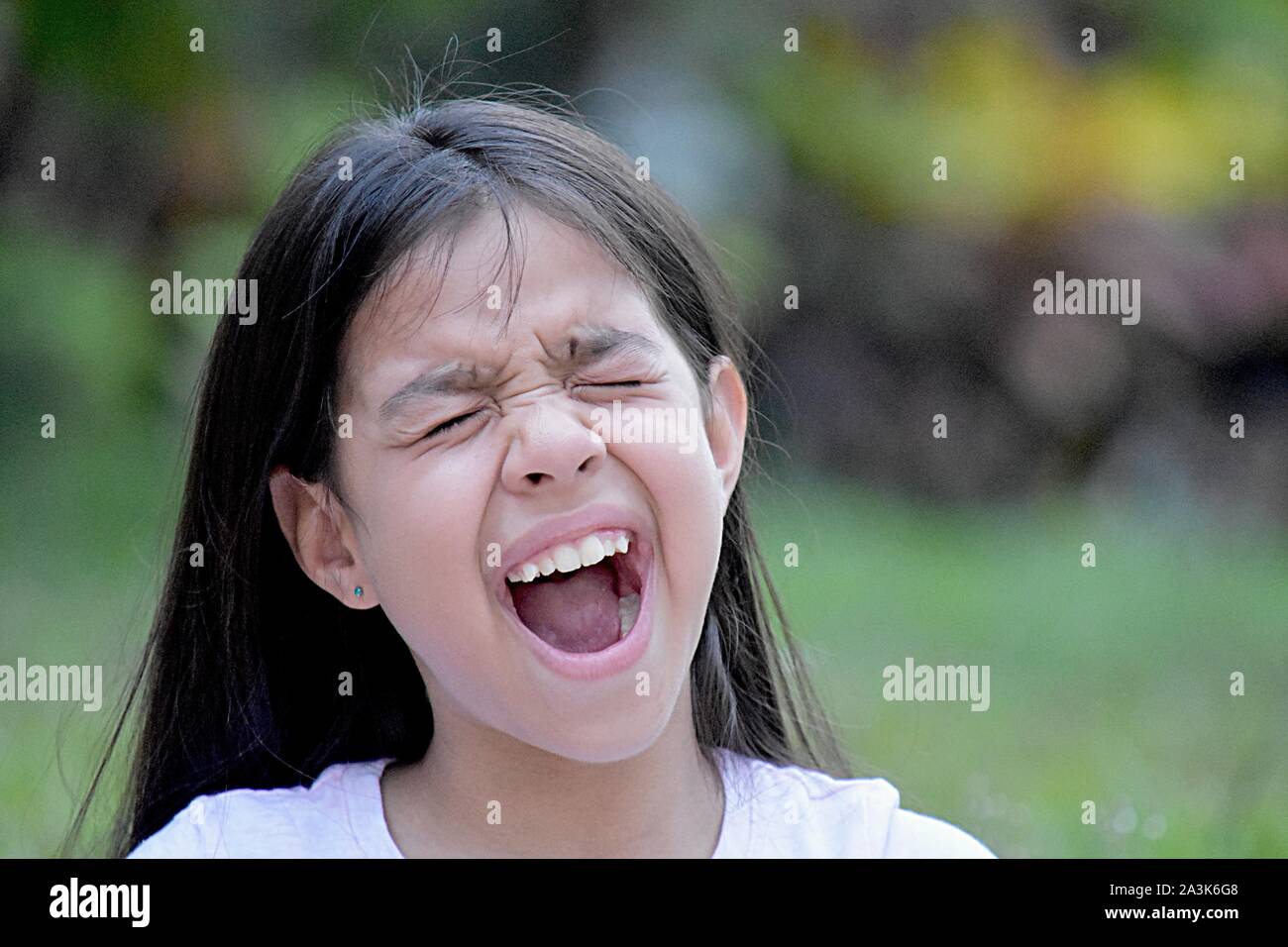 A Startled Girl Child Stock Photo - Alamy