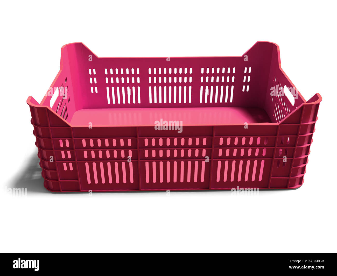 Modern raspberry fruit box for sale 3d rendering on white background ...