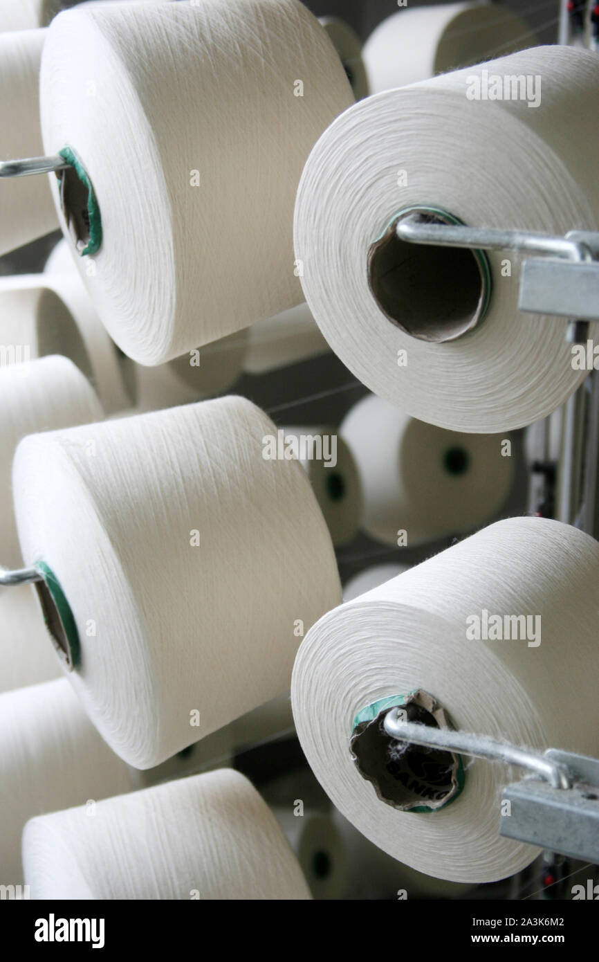 Bobbin - Textile Factory Stock Photo - Alamy