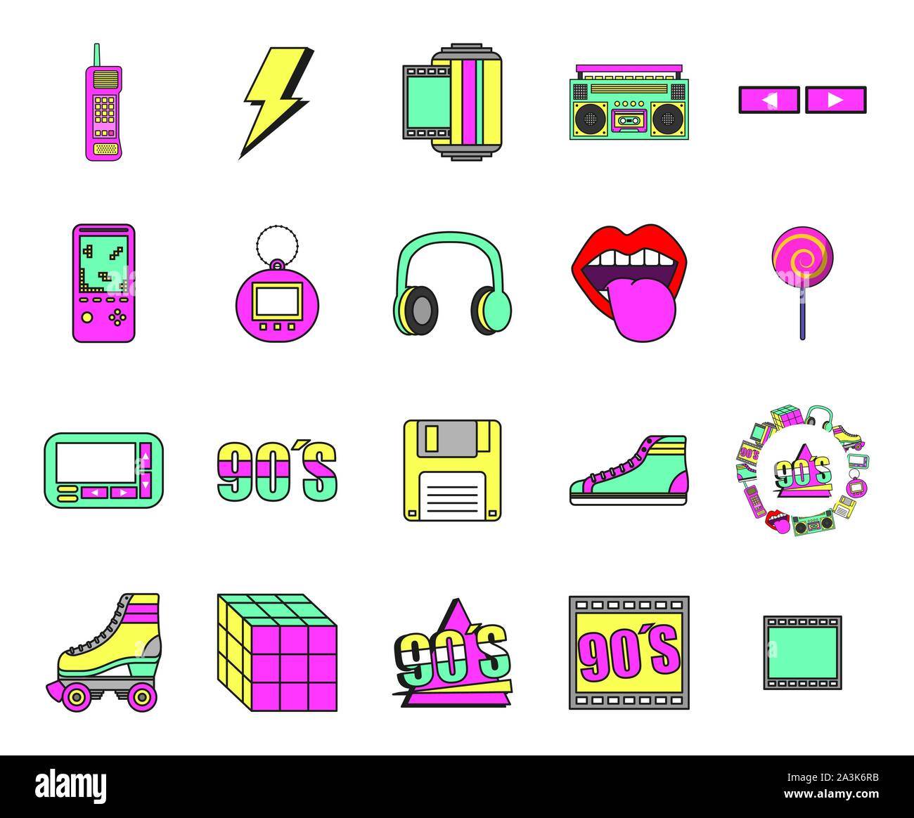 Isolated fashion style icon set vector design Stock Vector Image & Art ...