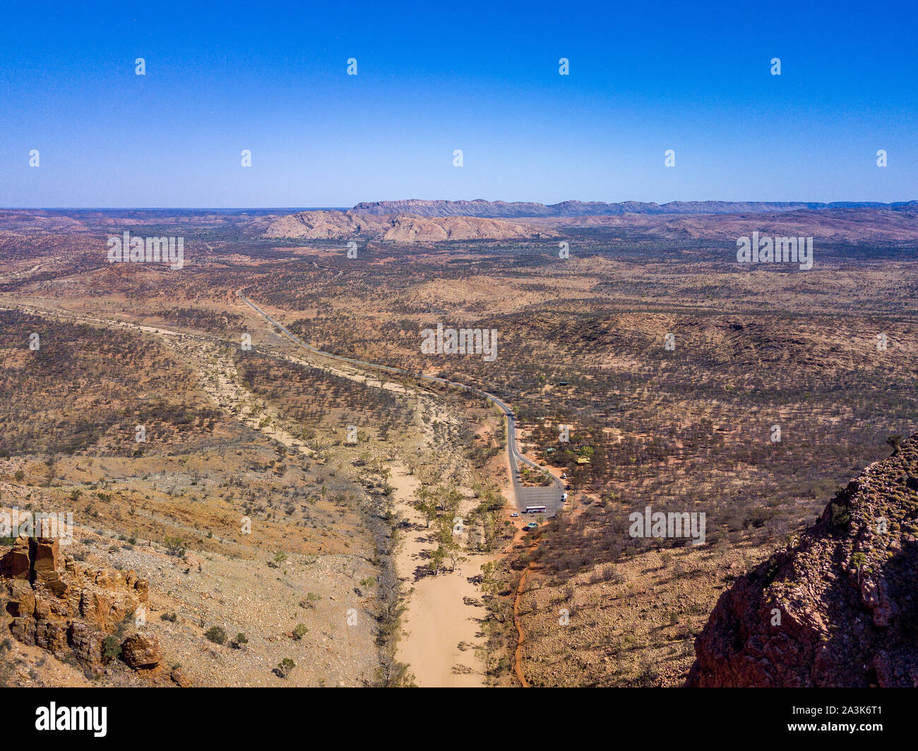 Aerial view of Simpsons Gap and surrounds in the Northern Territory ...