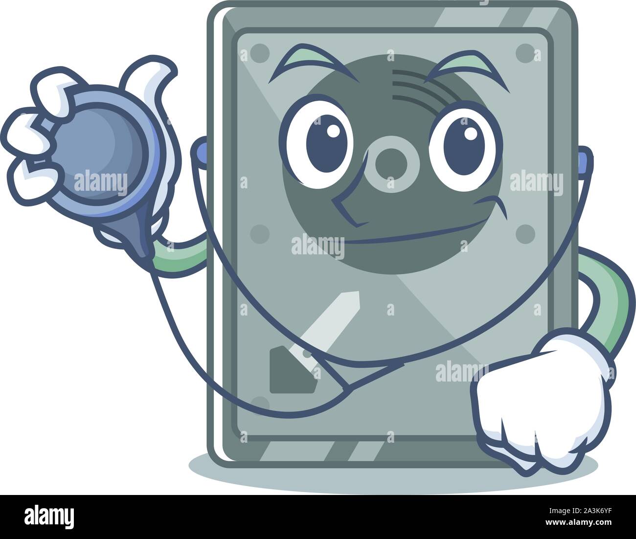 Doctor hard drive internal on the character Stock Vector Image & Art ...