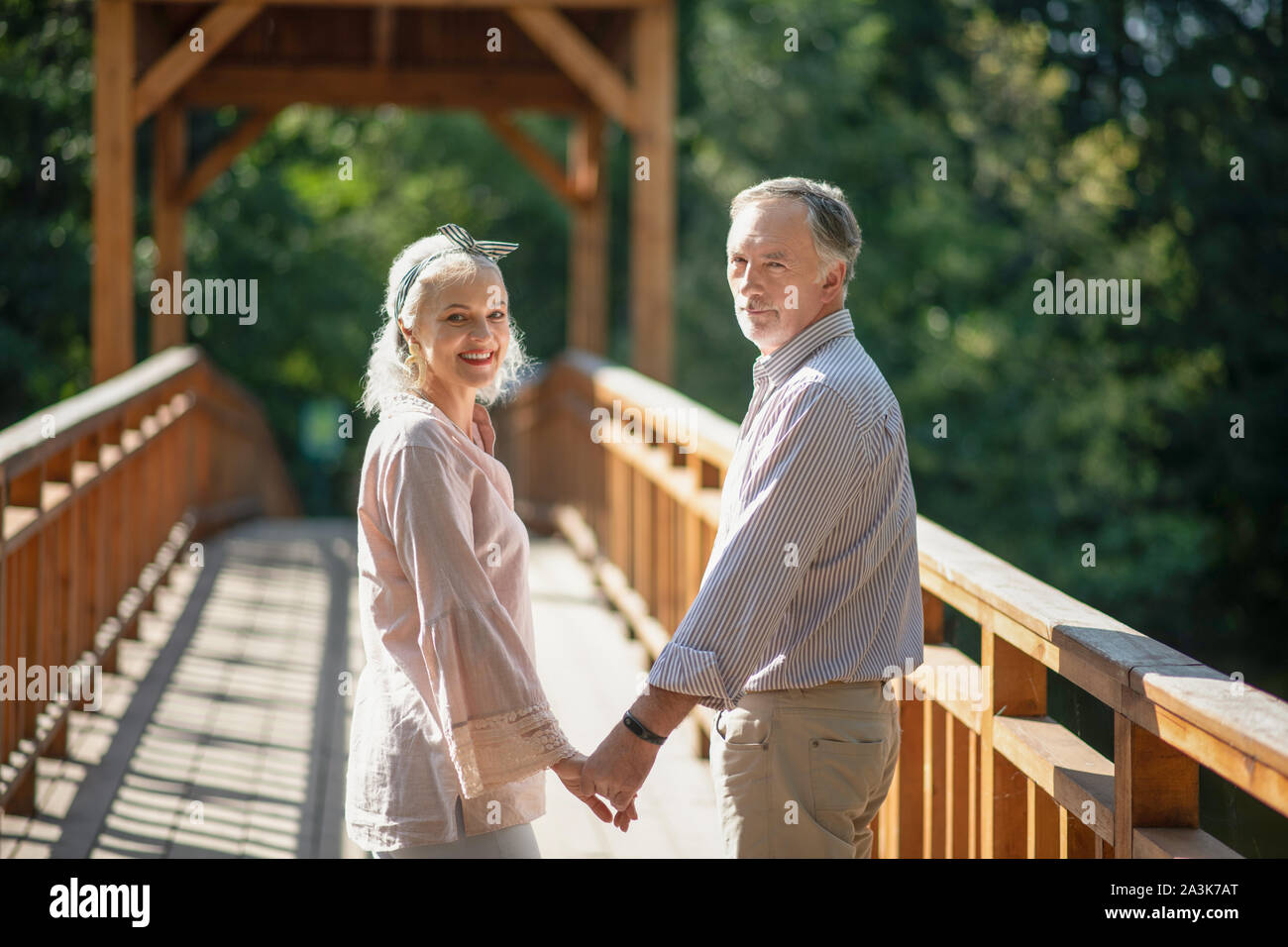 Man walking hands in air hi-res stock photography and images - Alamy