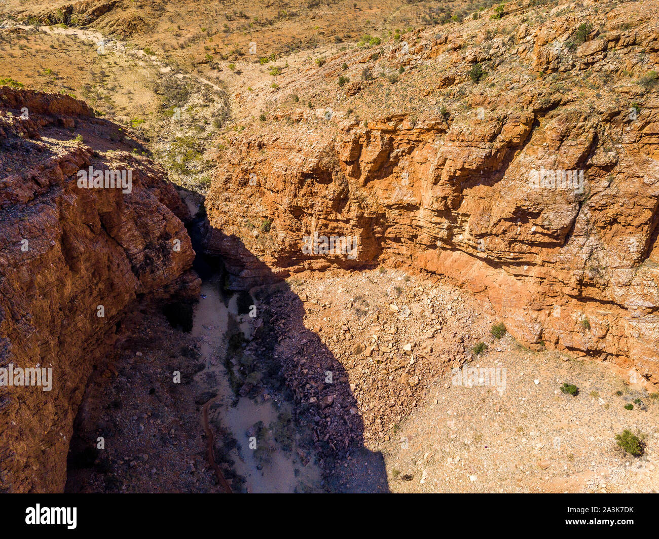 Aerial view of Simpsons Gap and surrounds in the Northern Territory ...