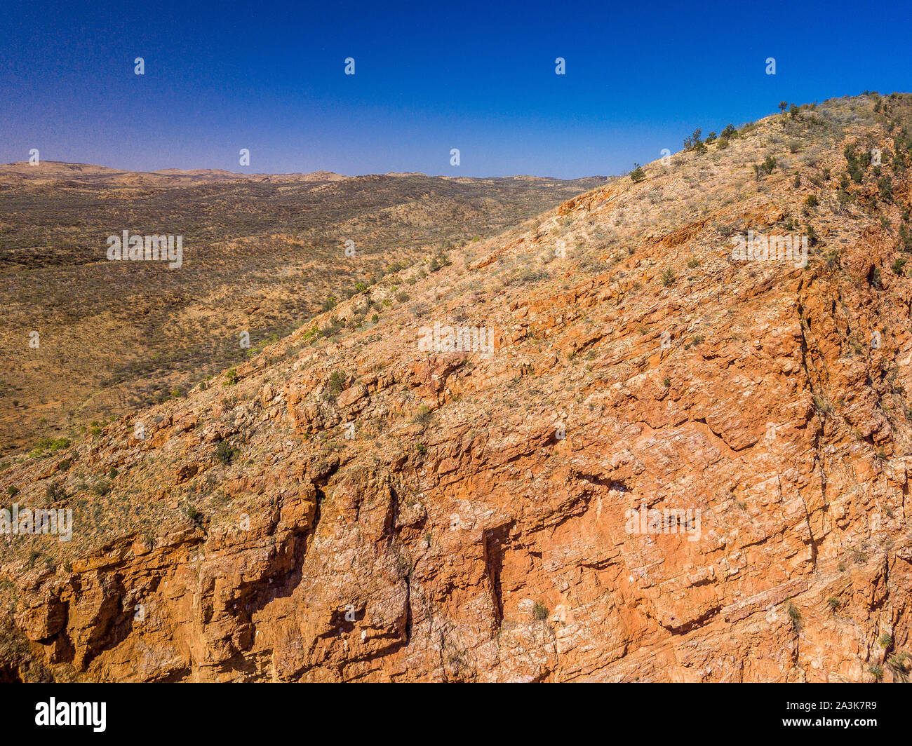 Aerial view of Simpsons Gap and surrounds in the Northern Territory ...