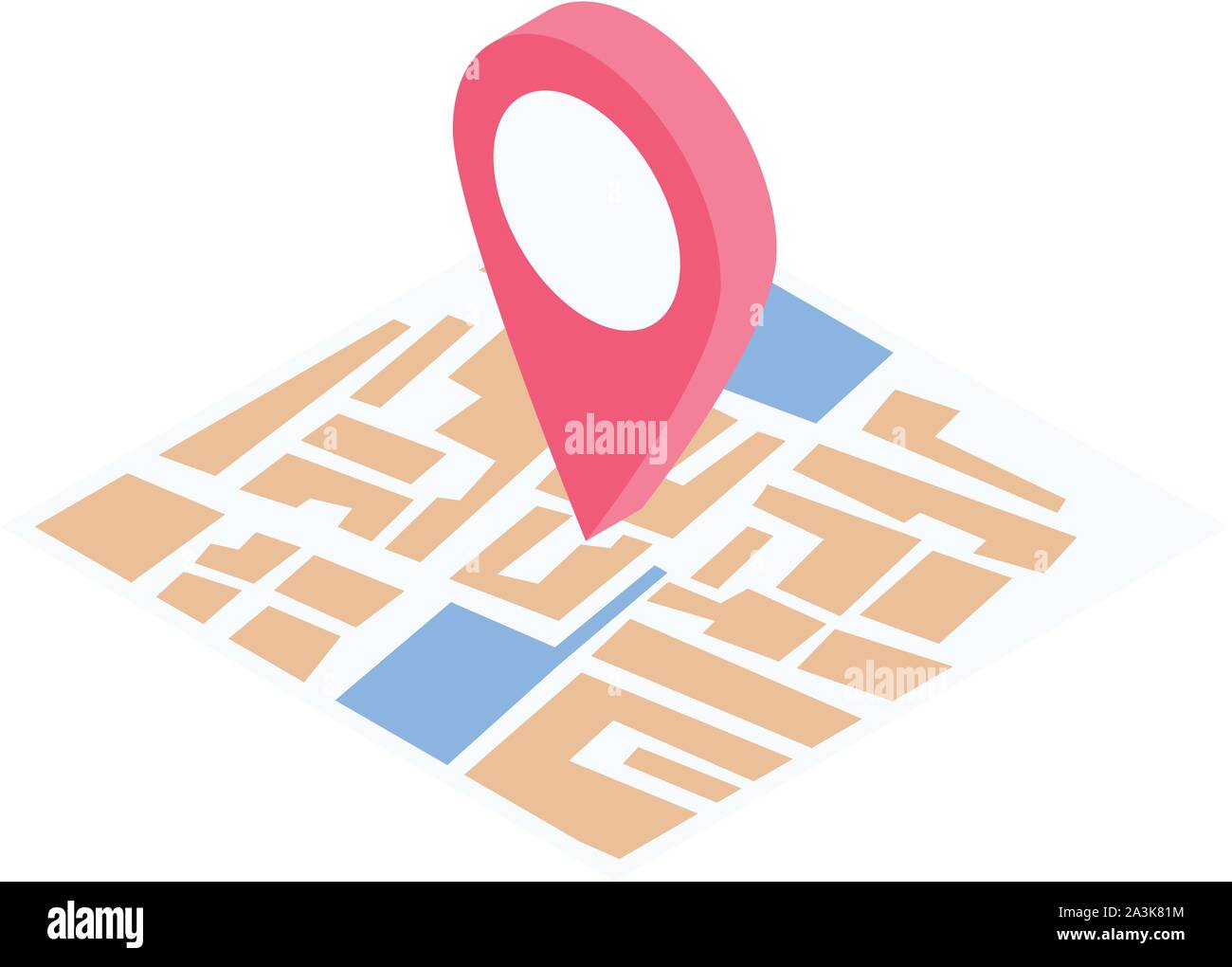 Gps map pin icon, isometric style Stock Vector Image & Art - Alamy