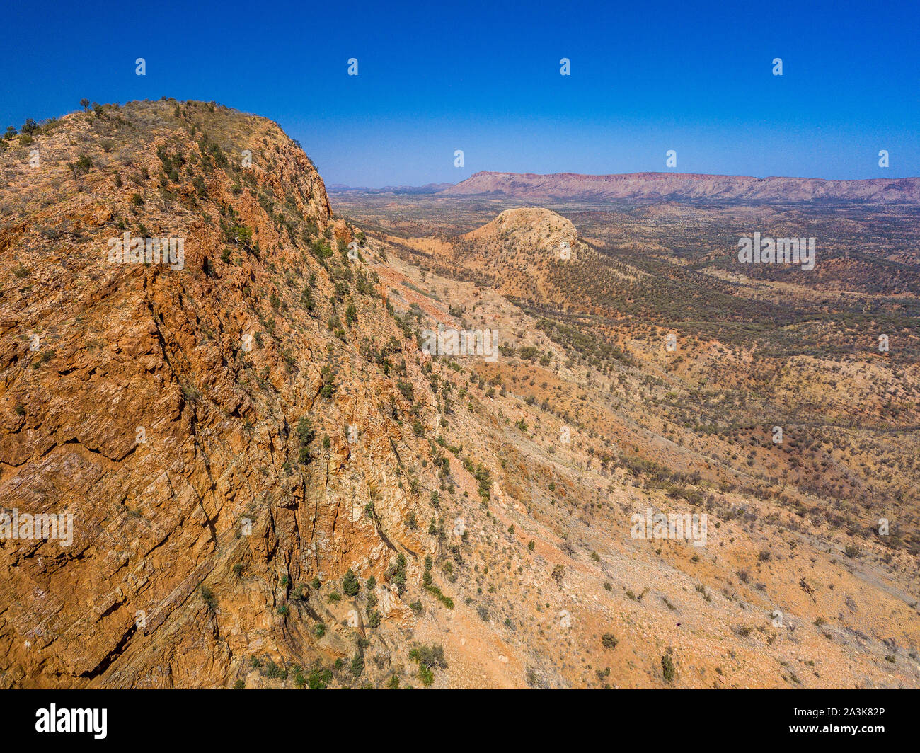 Aerial view of Simpsons Gap and surrounds in the Northern Territory ...