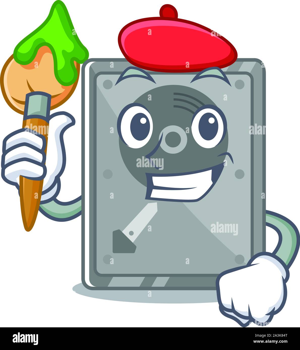 Artist hard drive internal on the character Stock Vector Image & Art ...