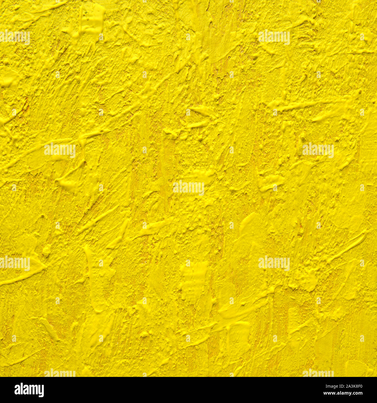 Abstract art background. Yellow acrylic painting on canvas. Color ...