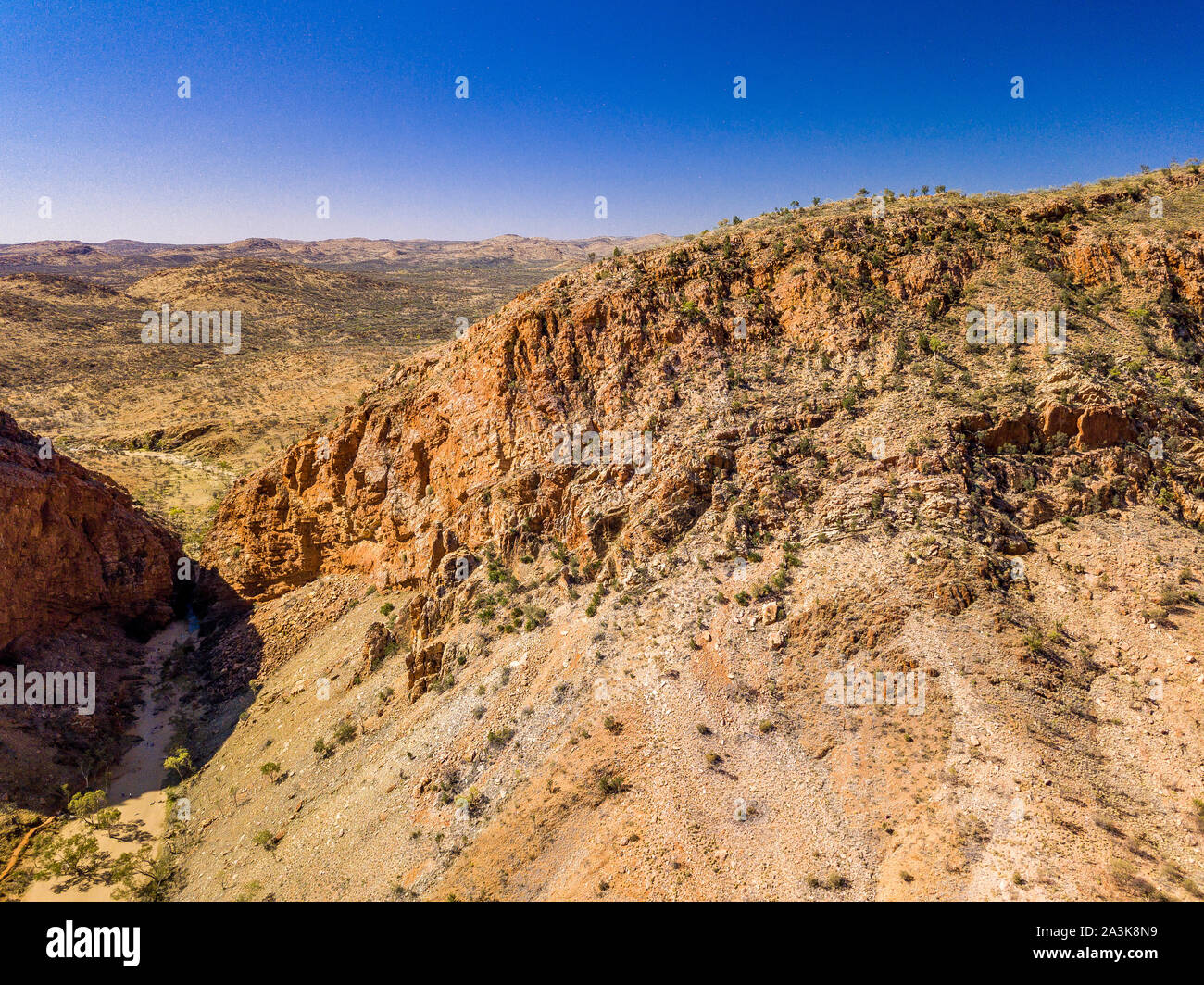 Aerial view of Simpsons Gap and surrounds in the Northern Territory ...
