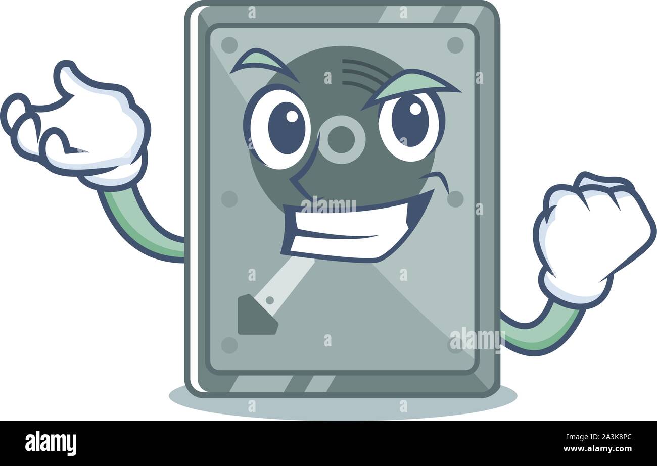 Successful hard drive internal mascot isolated cartoon Stock Vector ...