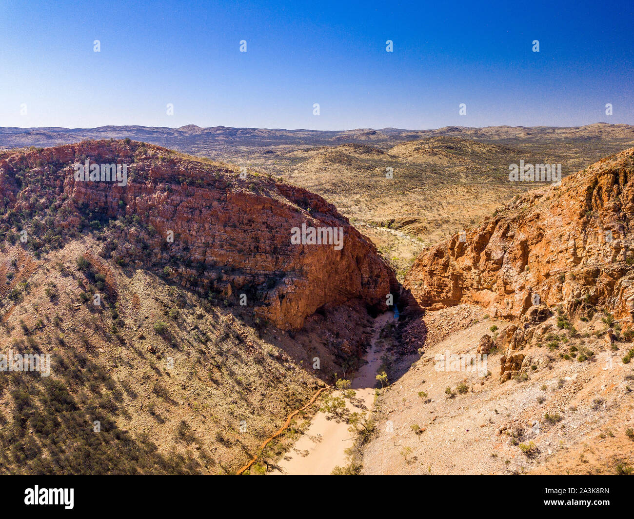 Aerial view of Simpsons Gap and surrounds in the Northern Territory ...