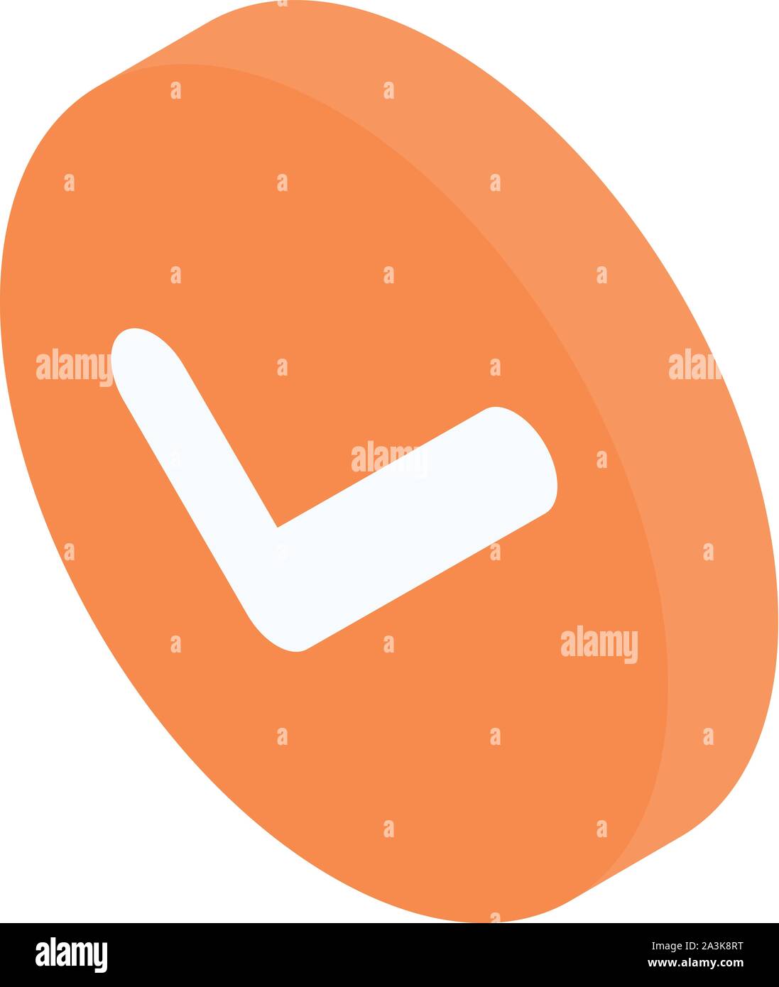 Orange approved sign icon, isometric style Stock Vector Image & Art - Alamy