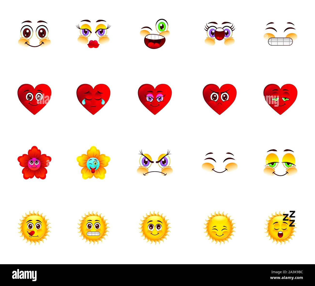 Cartoon face icon set vector design Stock Vector Image & Art - Alamy
