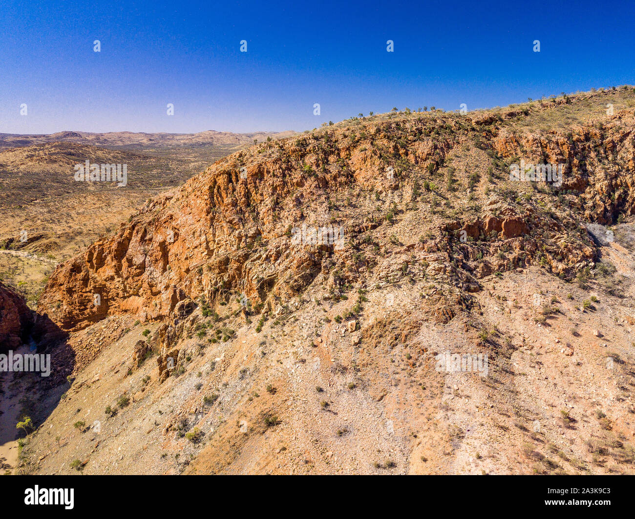 Aerial view of Simpsons Gap and surrounds in the Northern Territory ...
