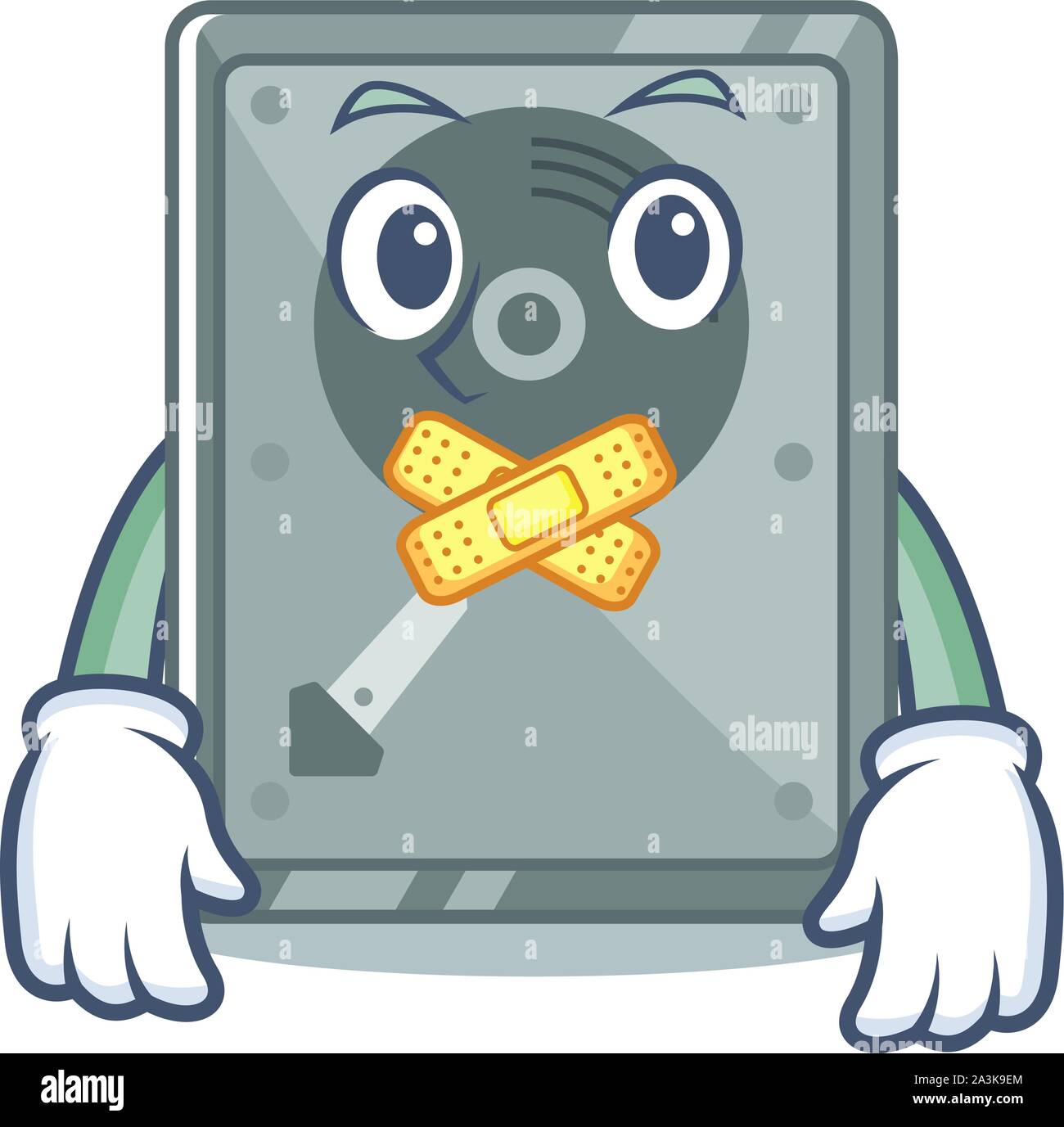 Silent internal hard drive with cartoon shape Stock Vector Image & Art ...