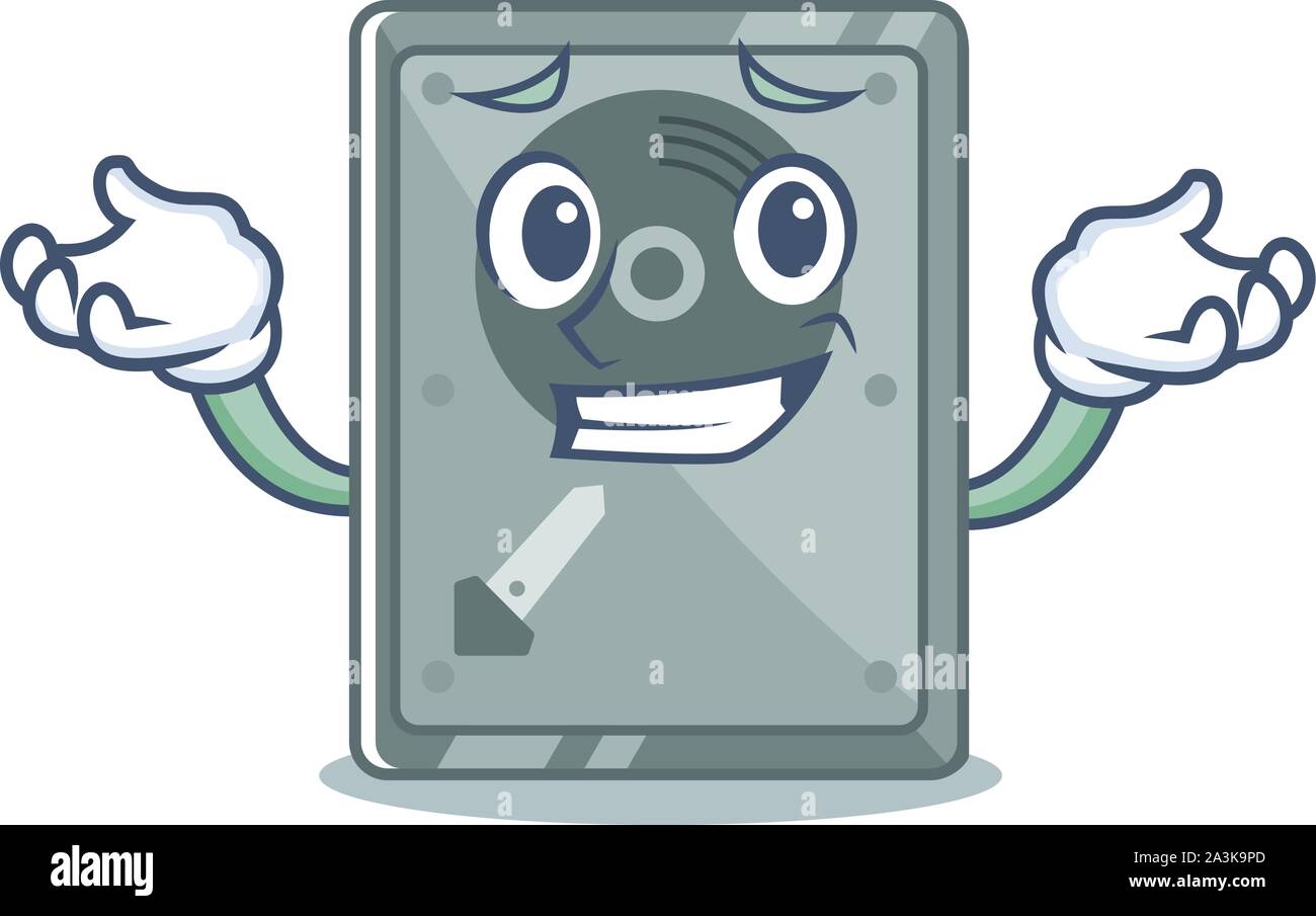 Grinning hard drive internal mascot isolated cartoon Stock Vector Image ...
