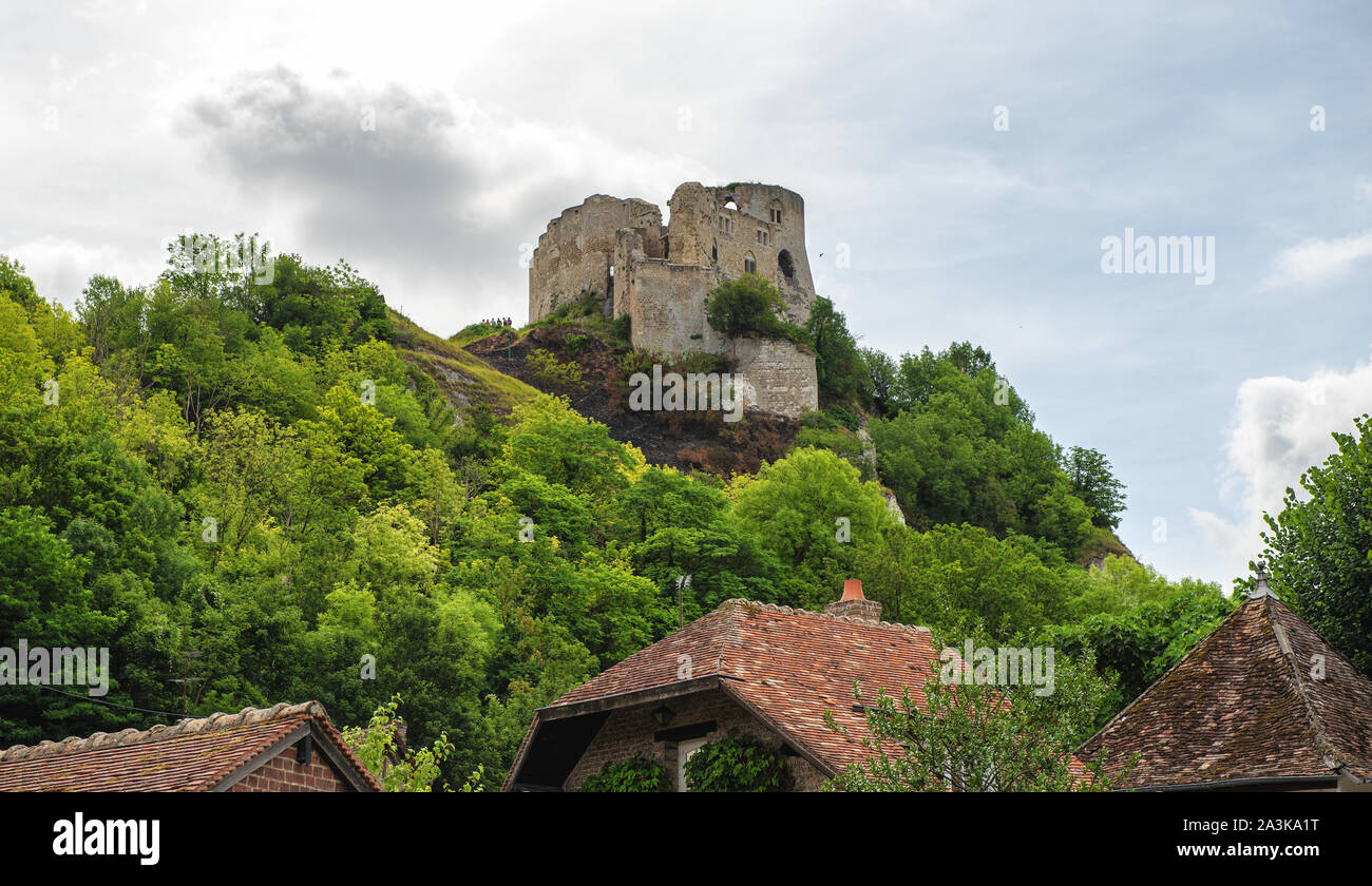 view of Castle Gaillard in Normandy, France Stock Photo - Alamy
