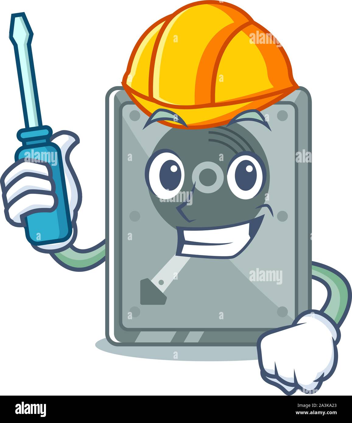 Automotive internal hard drive with cartoon shape Stock Vector Image ...